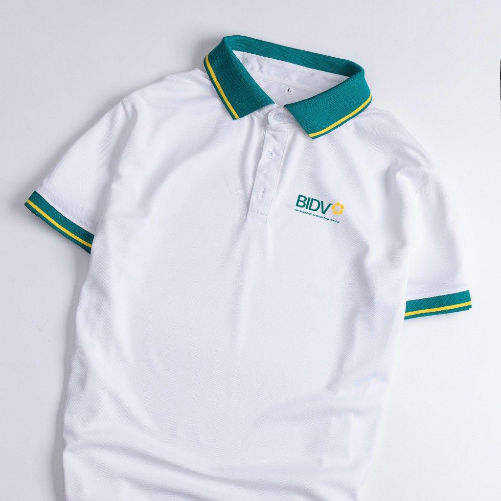Áo thun đồng phục ngân hàng BIDV- La ' House Uniform | Shopee Việt Nam