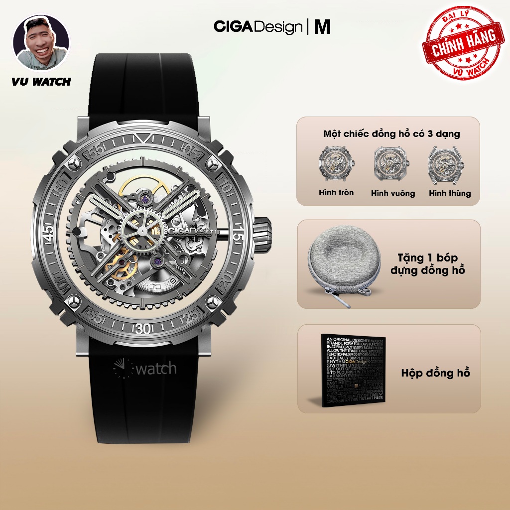 Đồng Hồ CIGA Design M Chính Hãng | Chất liệu Vỏ Titanium, DLC và Vỏ ...