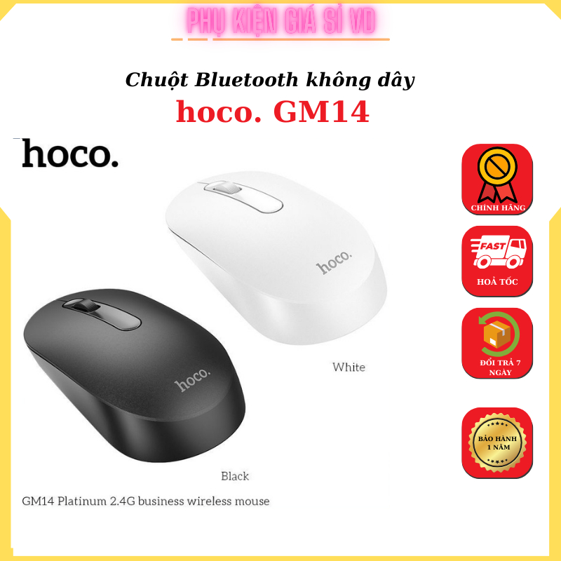 Chuột không dây máy tính kết nối Bluetooth 2.4G Hoco GM14, tùy chỉnh ...