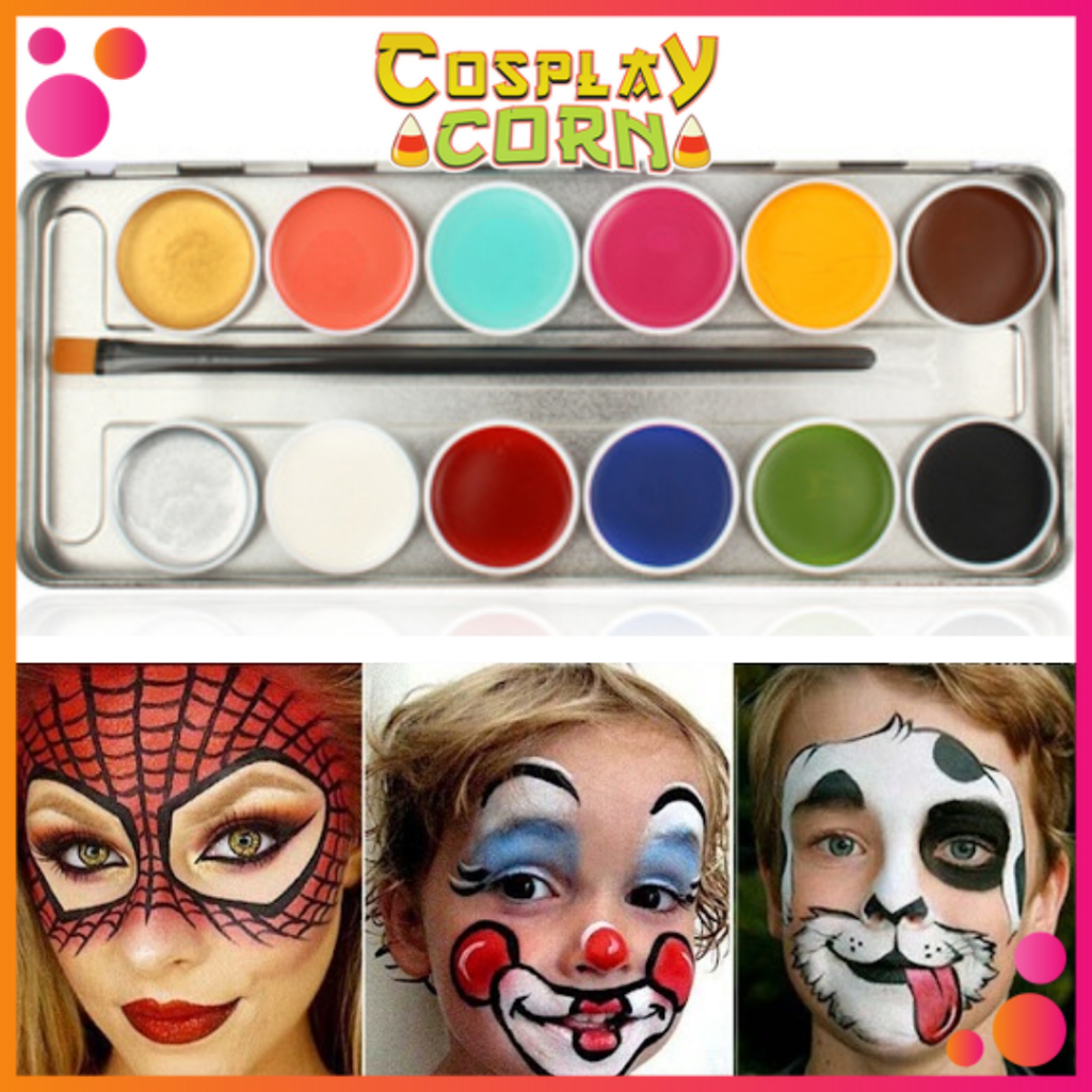 Bảng Face & body panting 12 ô - Vật phẩm màu hóa trang cosplay màu vẽ ...