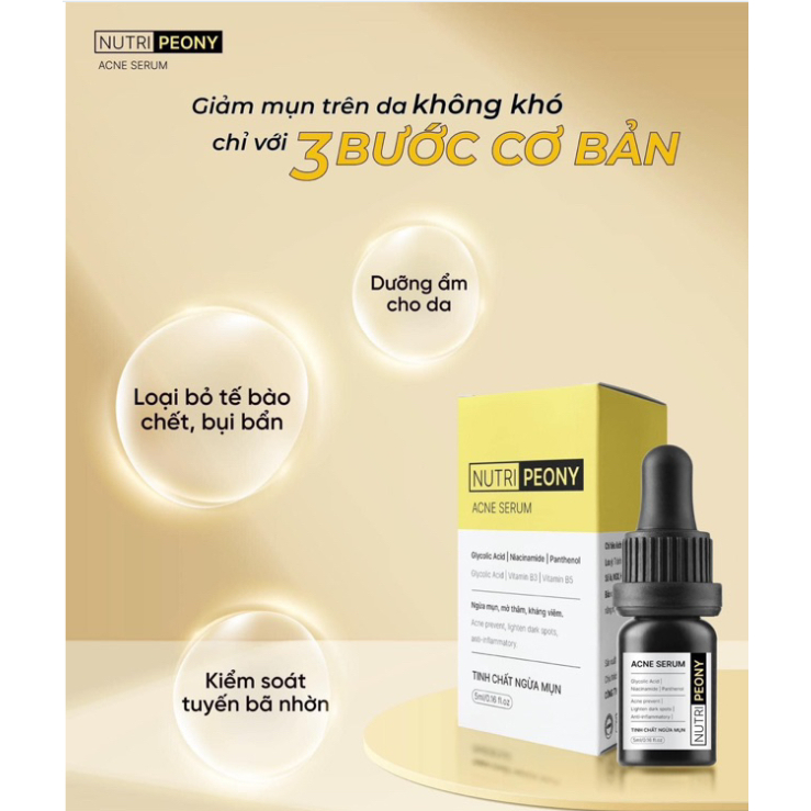 Tinh Chất Serum Nutri Peony 5ml (Chính Hãng ) Giảm Mụn Mờ Thâm | Shopee ...