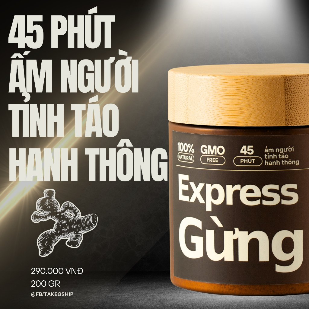 Express Gừng 45p Ấm Người Tỉnh Táo | 2/3 Mật độ Nano Gừng G-Project ...