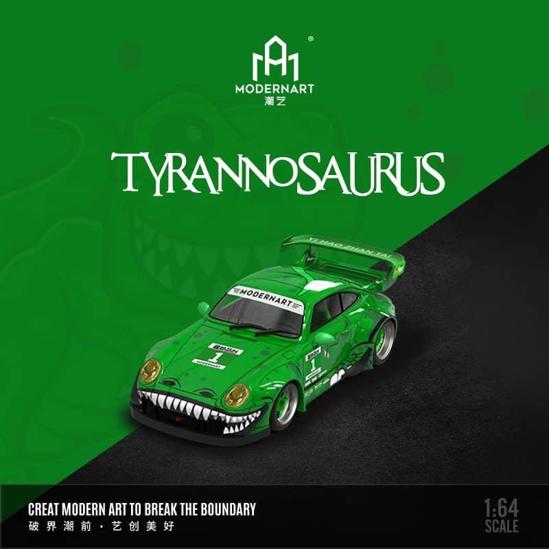 MÔ HÌNH 1:64 MODERN ART - RWB Porsche 993 Green Tyrannosaurus Livery ...