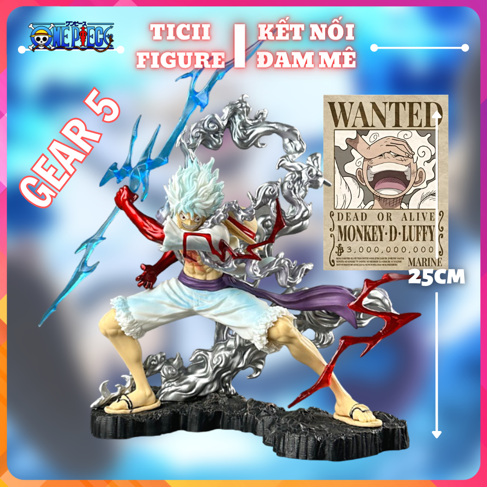 (Có sẵn) Mô hình Luffy Gear 5 Lightning Nika WinkSt cao 25cm cực nét ...