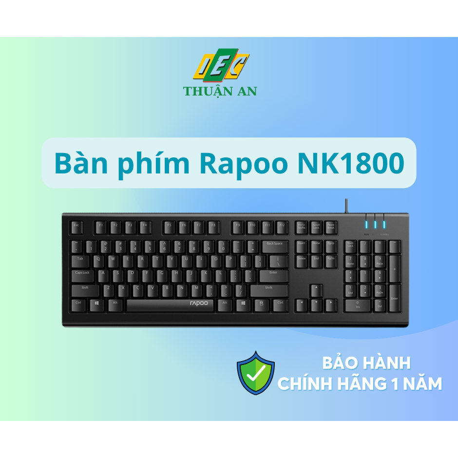Bàn phím có dây Rapoo NK1800 1900 USB | Shopee Việt Nam