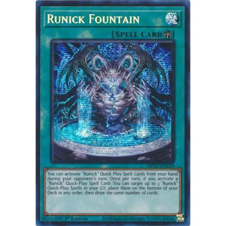 Thẻ bài Yugioh Runick Fountain - MP23-EN239 - Prismatic Secret Rare 1st ...