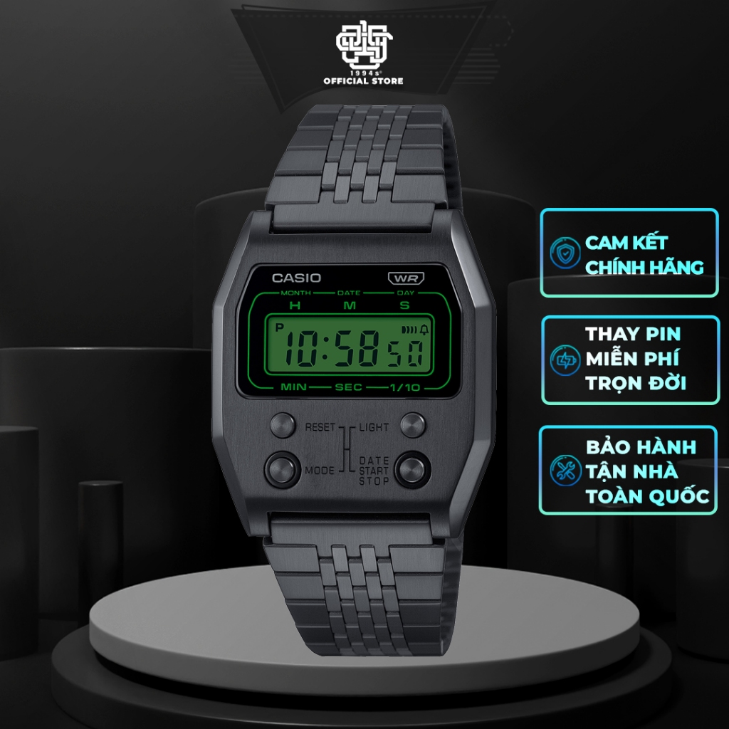 Đồng Hồ Unisex Casio A1100B-1 Dây Vỏ Bằng Thép Không Gỉ, Hàng Chính ...