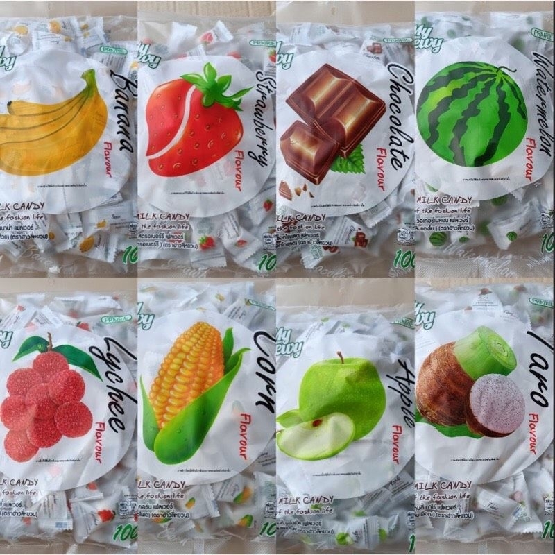 My Chewy đủ vị hàng thái: gói 20 viên/67gr và 100 viên/360gr (Kẹo sữa ...