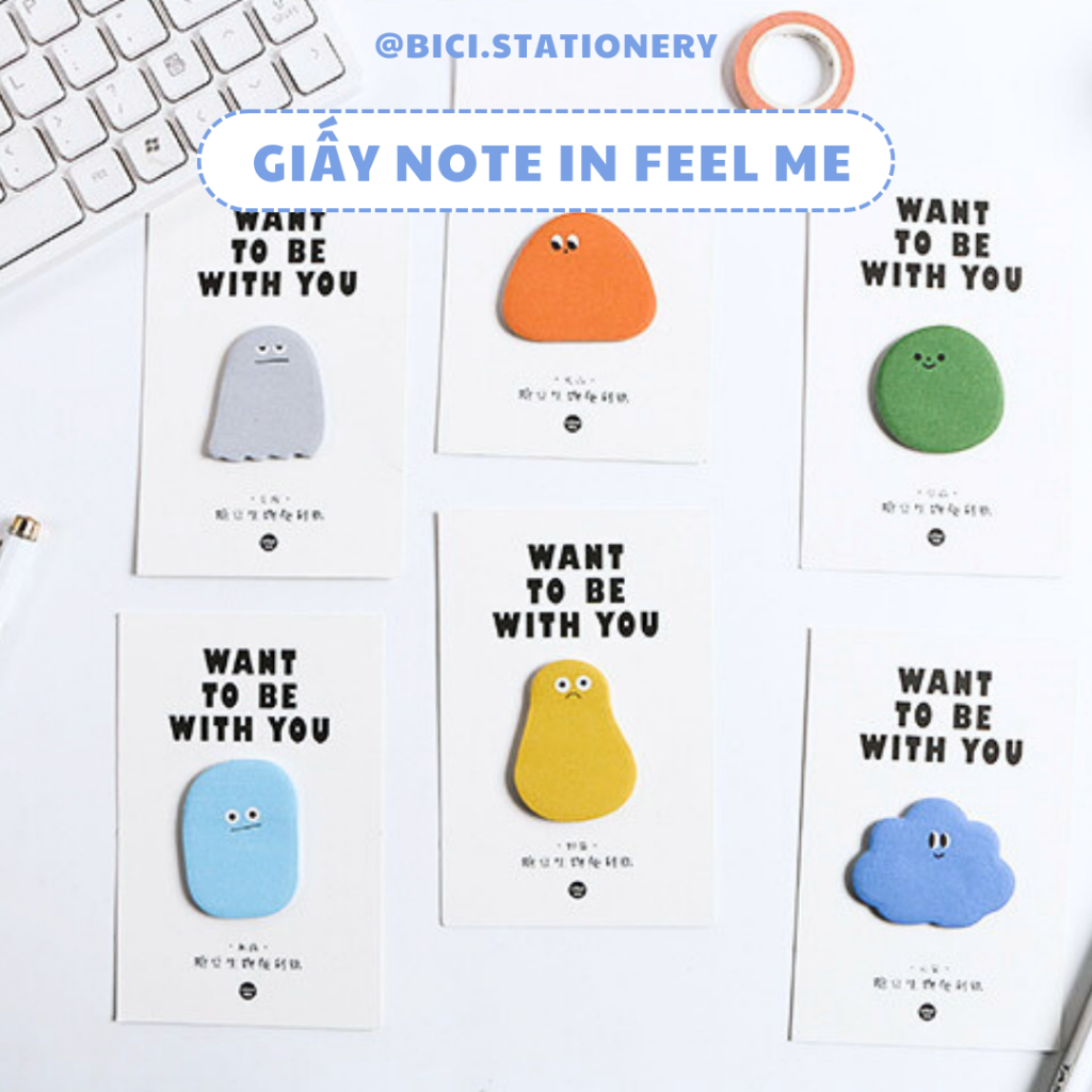 [Có Sẵn] - Set 30 tờ giấy Note In Feel Me - Cục đá vô tri, nhỏ gọn ...