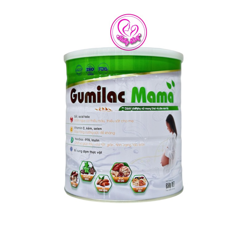 Sữa hạt dành cho mẹ bầu Gumilac Mama lon 650g chính hãng | Shopee Việt Nam