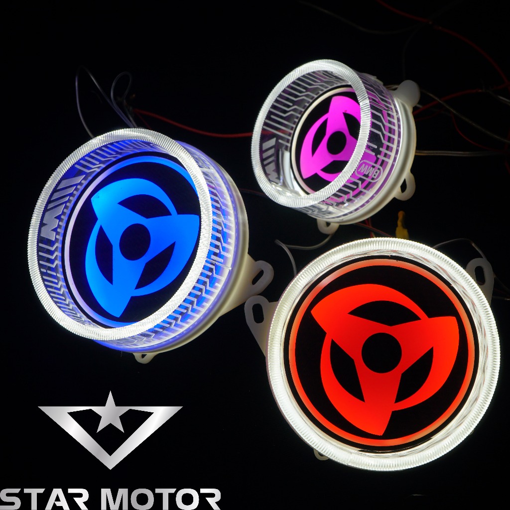 Bộ Led mắt xoay Sharingan gắn bi cầu 2.0 dành cho Wave 110 sử dụng đèn ...