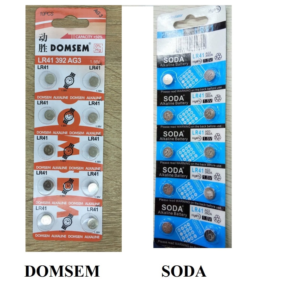 Vỉ 10 viên pin AG3 - LR41- Dùng cho các thiết bị điện tử | Shopee Việt Nam
