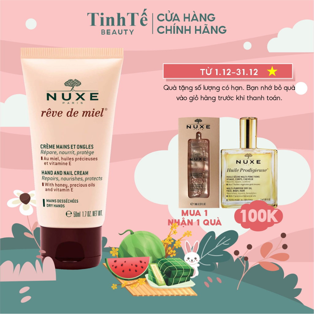 Kem dưỡng da tay và móng Nuxe Hand and Nail Cream Reve de Miel 50ml | Shopee Việt Nam