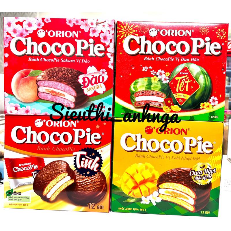 Bánh Choco-Pie Orion Hộp 396g/360g (12 chiếc) Nhiều Vị | Shopee Việt Nam