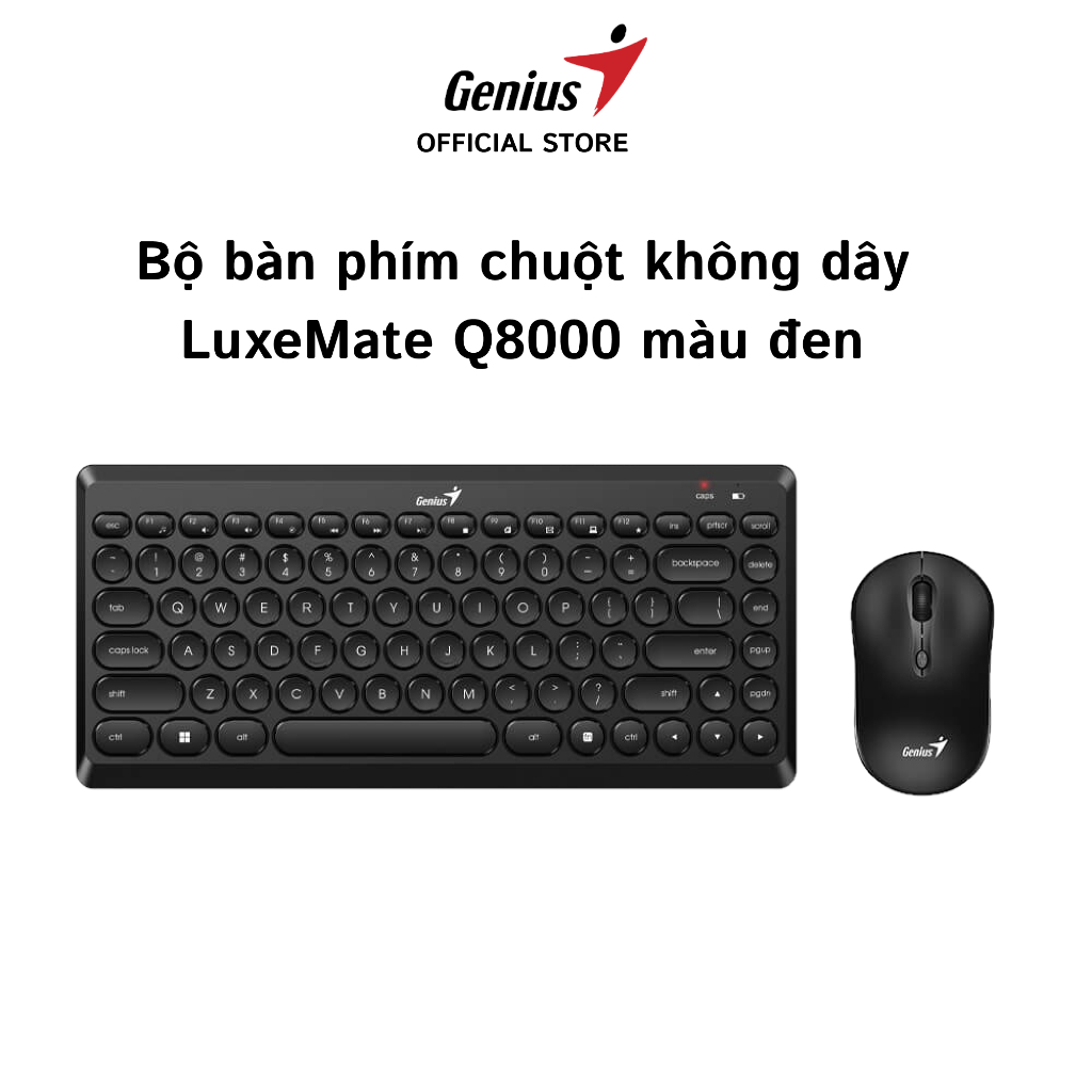 Combo bàn phím chuột không dây Genius LuxeMate Q8000 tiện lợi Pin AAA ...