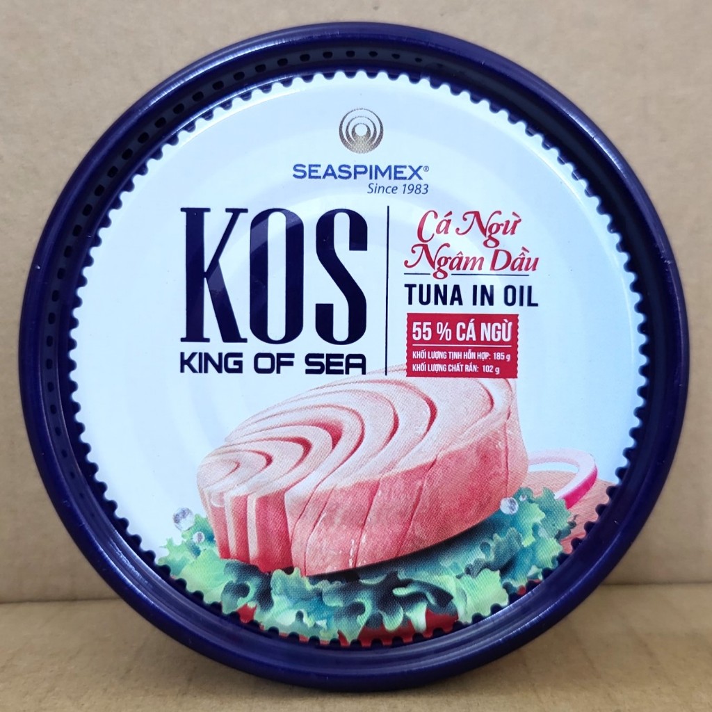 [KOS / hộp 185g] CÁ NGỪ NGÂM DẦU [VN] SEASPIMEX King Of Sea Tuna In Oil ...