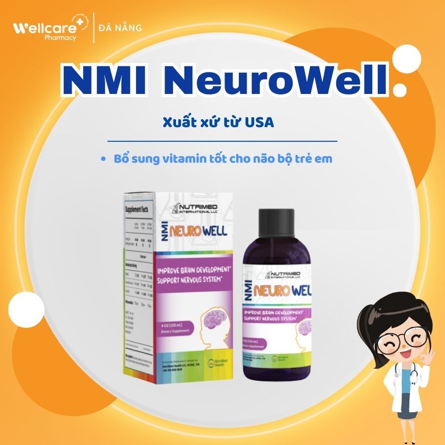 Siro NMI Neurowell [Chính hãng] - Lọ 120ml Phát triển não bộ, hỗ trợ chống tự kỷ cho trẻ ...