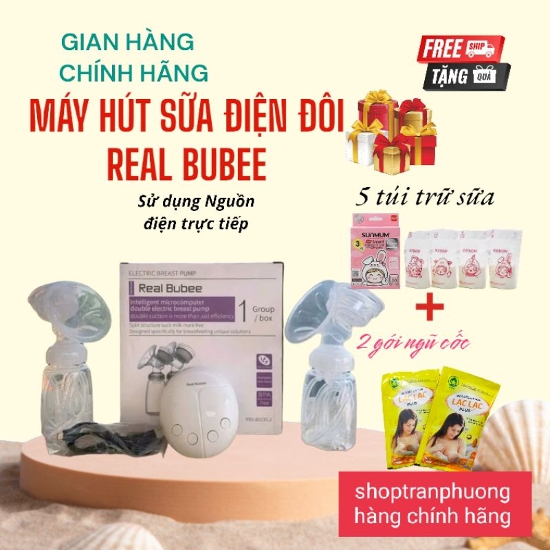 MÁY HÚT SỮA ĐIỆN ĐÔI REAL BUBEE (CÓ QUÀ TẶNG) | Shopee Việt Nam