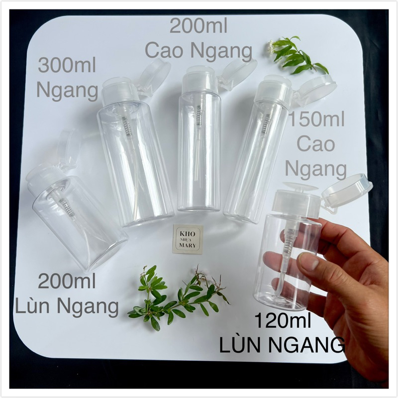 CHAI ĐỰNG DUNG DỊCH TẨY TRANG - LỌ CHIẾT TONE , NƯỚC HOA HỒNG , rửa móng chai 100ml 120ml 200ml ...