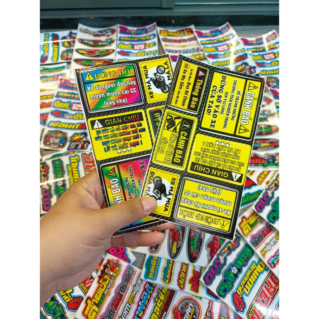 TEM SET STICKER CHÚ Ý, LƯU Ý | Shopee Việt Nam