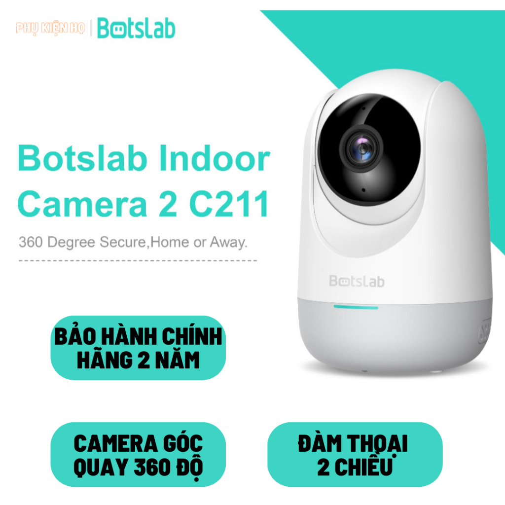 Camera wifi Botslab C211 chính hãng, độ phân giải 2K, đàm thoại 2 chiều ...
