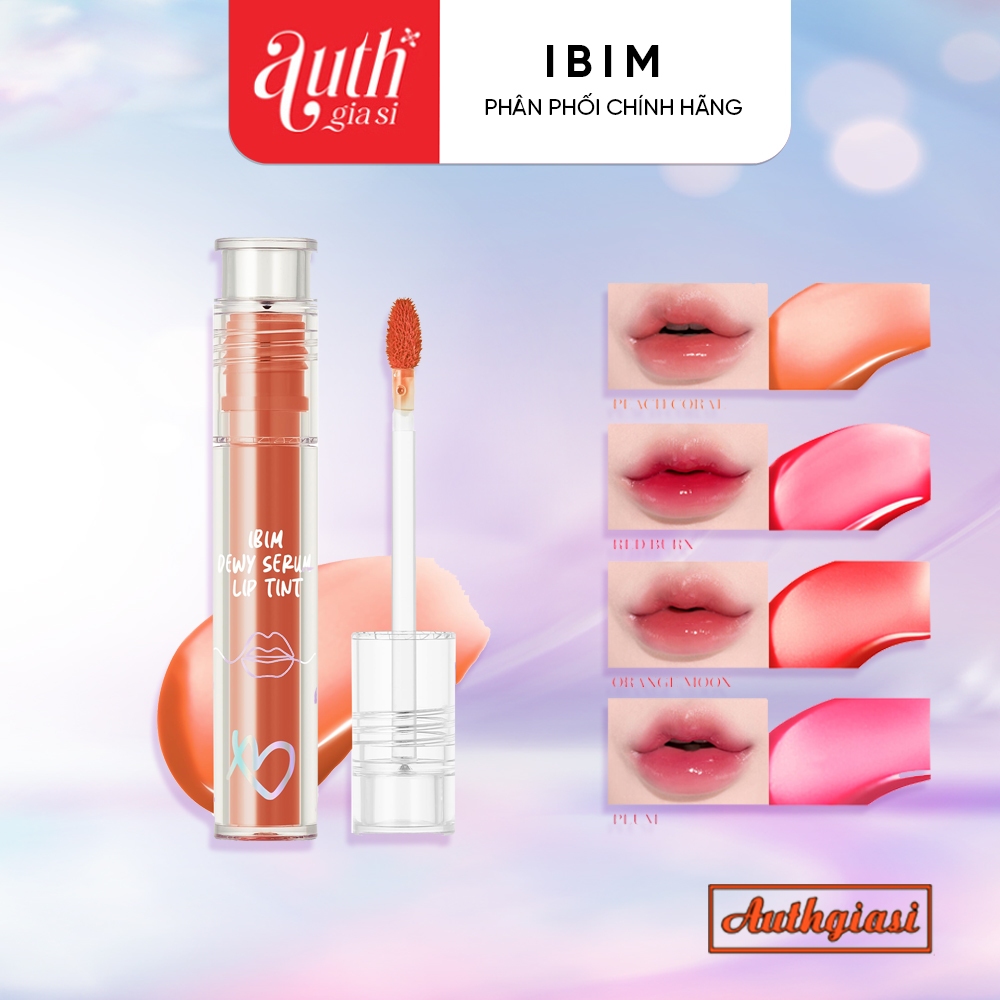 Son kem tint bóng IBIM Dewy Serum Lip Tint siêu lì mềm mịn môi | Shopee Việt Nam