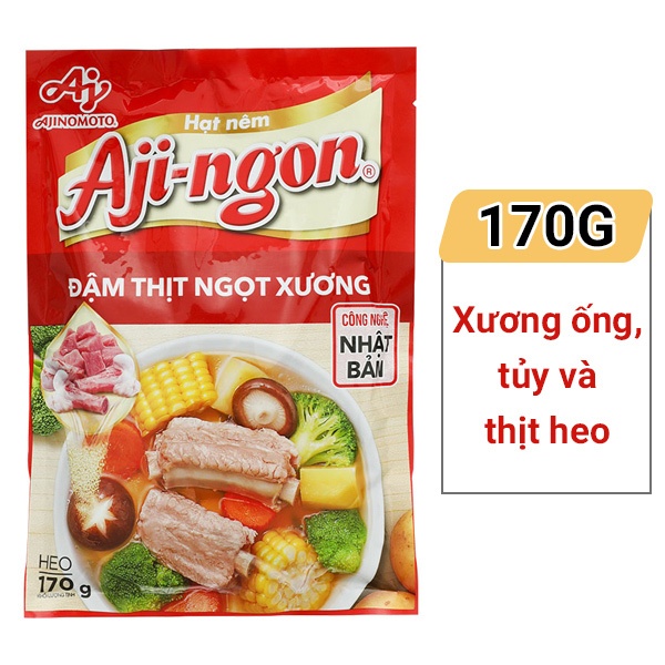 Hạt nêm vị heo Aji-ngon 170g | Shopee Việt Nam
