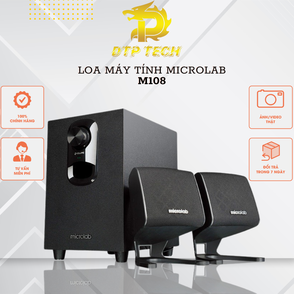 Loa bluetooth vi tính tivi điện thoại laptop Microlab M108 2.1 âm thanh hay nghe nhạc ấm bass ...