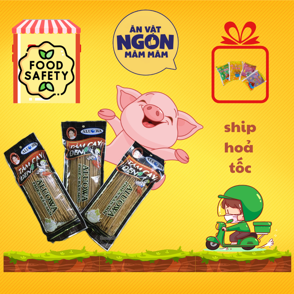 Tăm cay đen - Món ăn tuổi thơ - Đồ ăn vặt cổng trường | Shopee Việt Nam