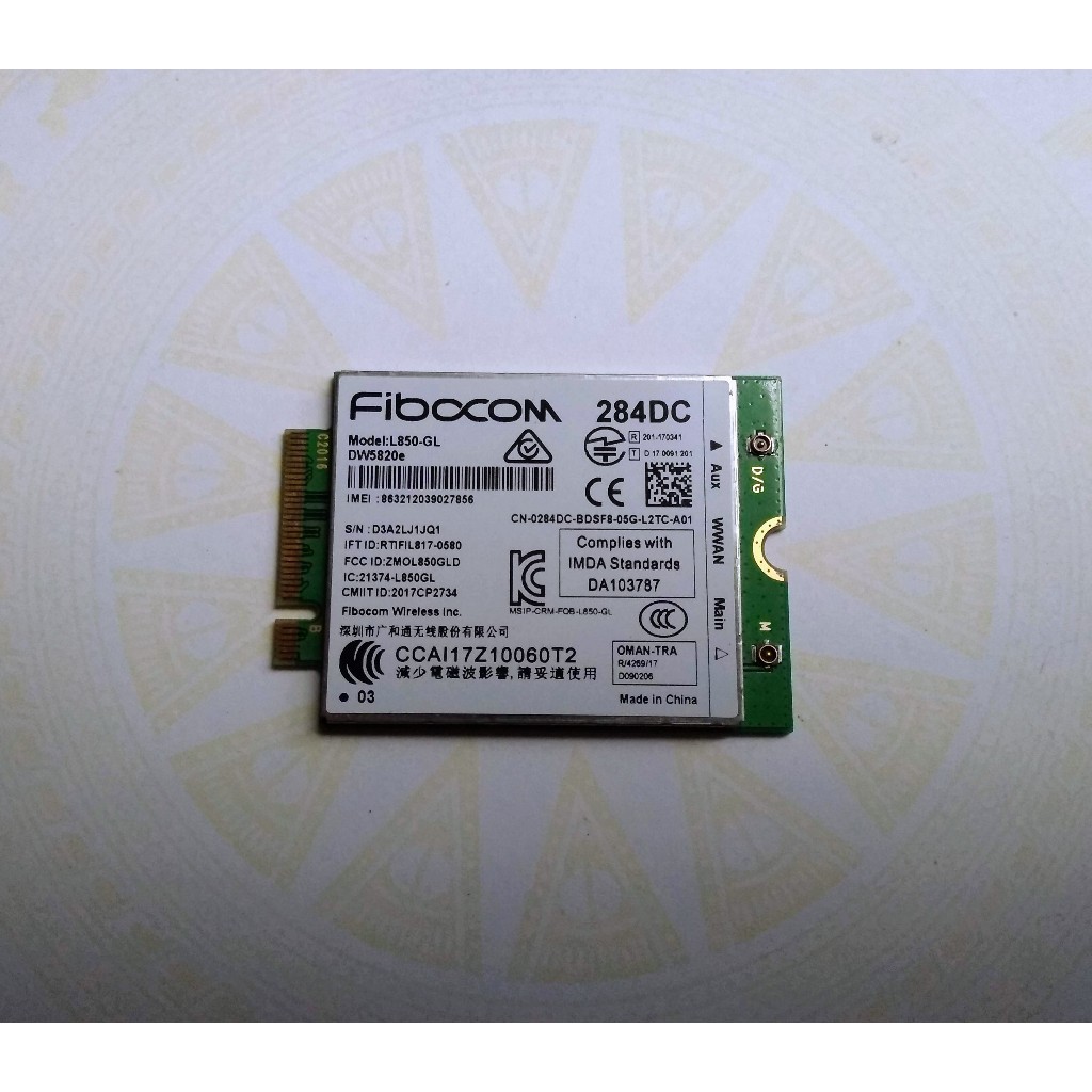 Card 4G L850-GL DW5820e, Card WWAN 4G LTE Fibocom L850-GL cho Laptop ...