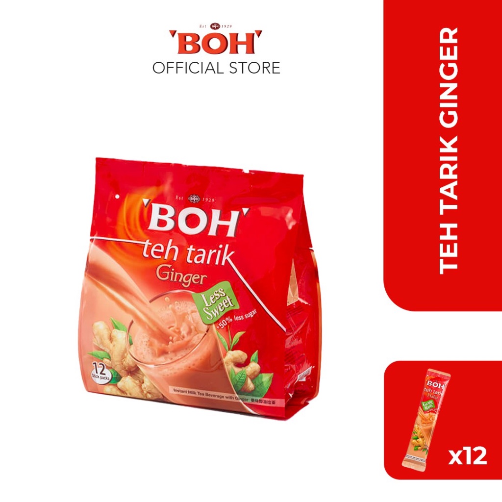 BỘT TRÀ SỮA VỊ GỪNG ÍT NGỌT HIỆU BOH - BOH TEH TARIK GINGER LESS SWEET ...
