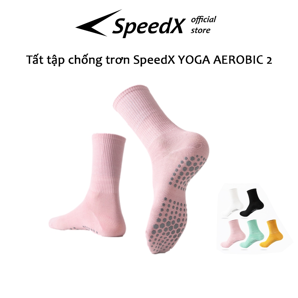 Tất Vớ Chống Trơn trượt Tất Yoga SpeedX Yoga Aerobic cổ cao chống trơn ...