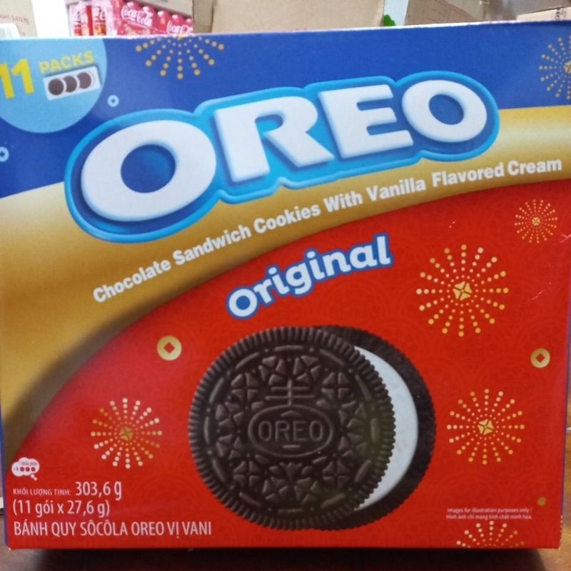 Bánh quy socola Oreo vị vani 303,6g (11 gói * 27,6g) | Shopee Việt Nam