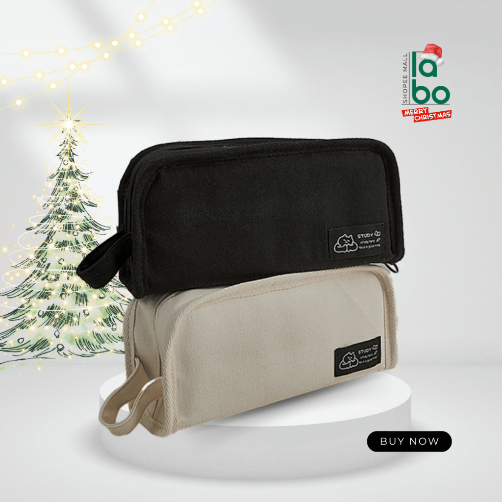 Túi Đựng Bút Canvas Study Basic Đa Năng Sức Chứa Lớn Phong Cách Nhật Bản LABO | Shopee Việt Nam