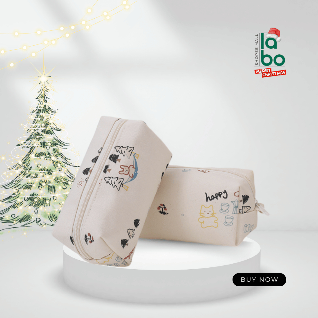 Túi Đựng Bút Canvas Happy Đơn Giản LABO | Shopee Việt Nam