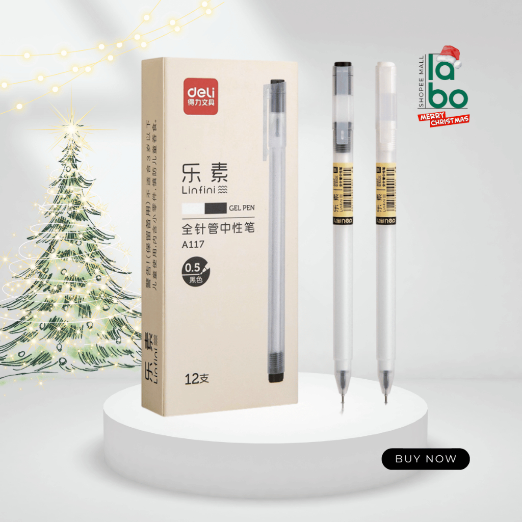Bút Bi Nước Văn Phòng Deli A117 Mực Gel Ngòi 0.5mm Labo | Shopee Việt Nam