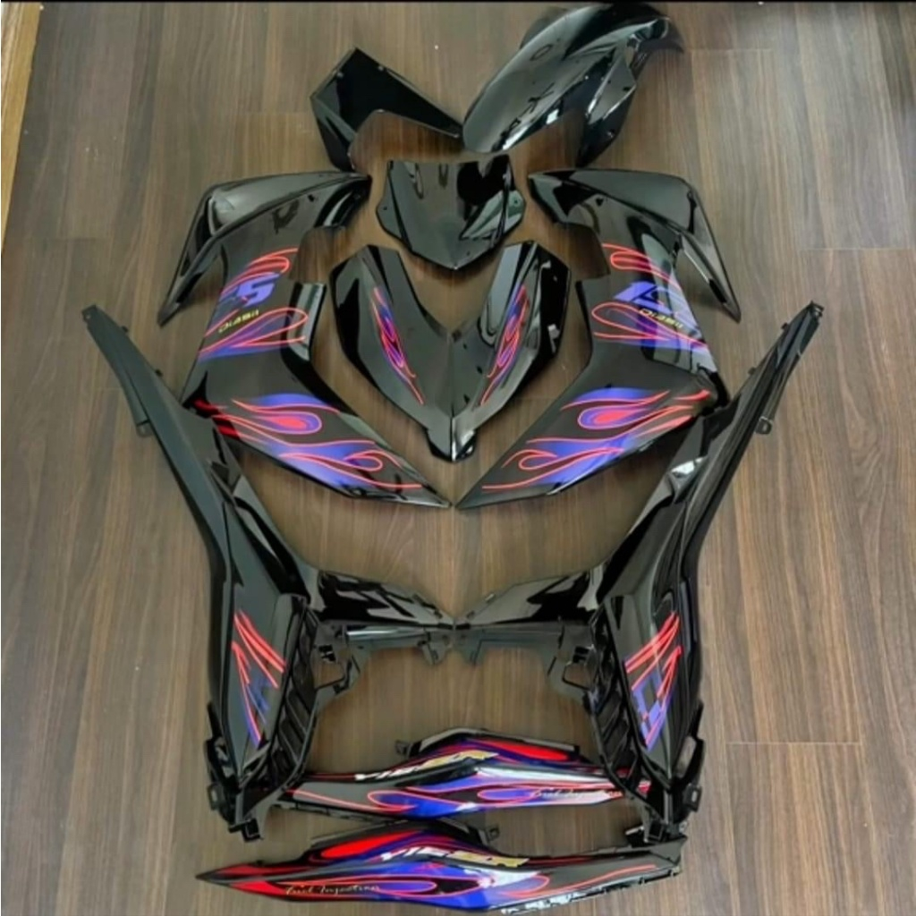 Dàn áo EXciter 155 đen bóng dán tem sẵn | Shopee Việt Nam