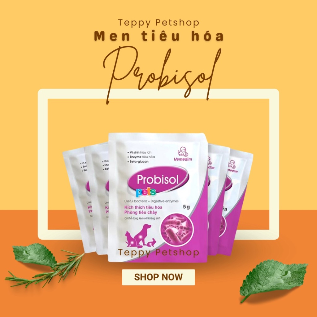 Men tiêu hóa Probisol Pets cho chó mèo gói 5g | Shopee Việt Nam