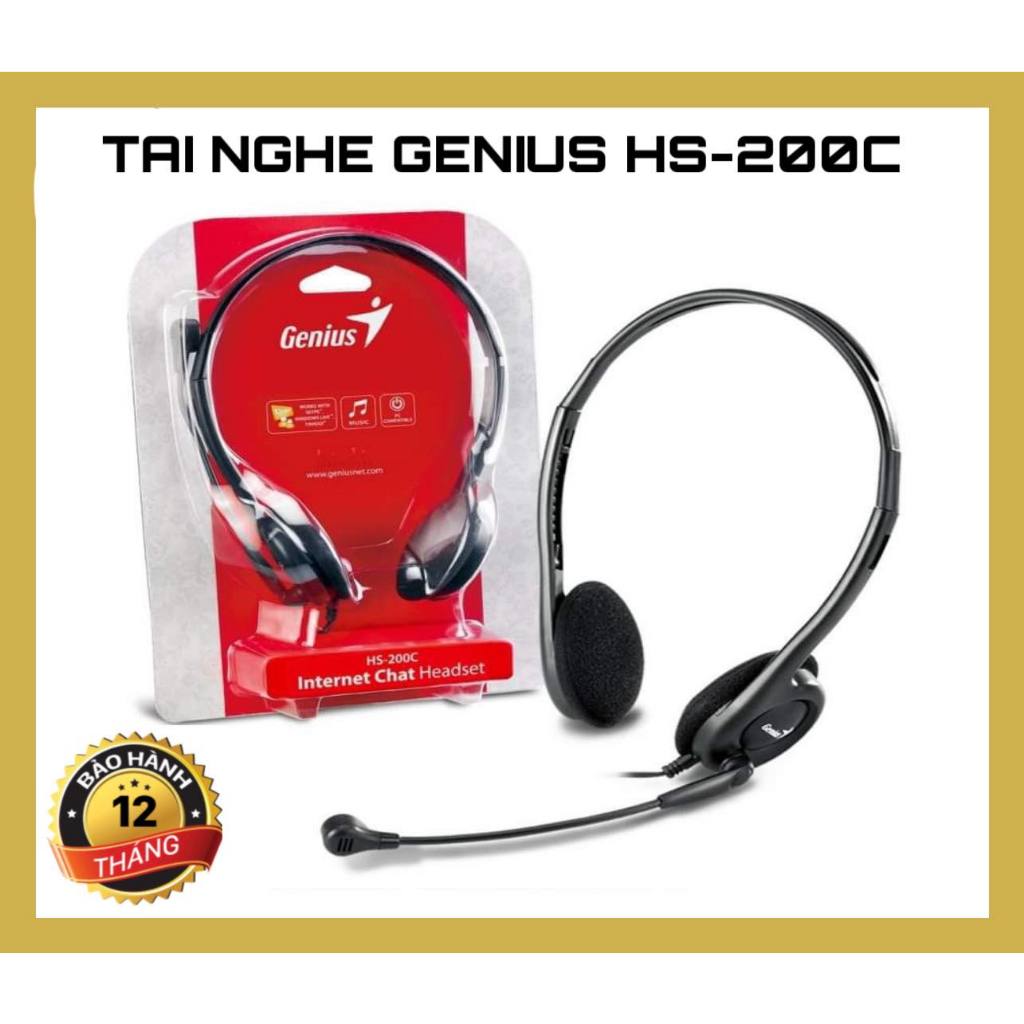 Tai nghe chụp tai có dây GENIUS hs-200c-Hàng chính hãng, Bảo Hành 12 Tháng, 1 Đổi 1 | Shopee ...