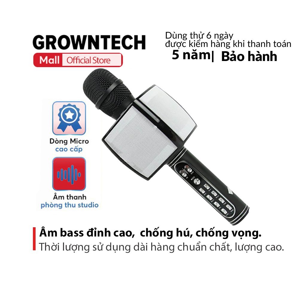 Micro bluetooth karaoke YS91 GrownTech không dây mic thu âm dòng 2023 ...