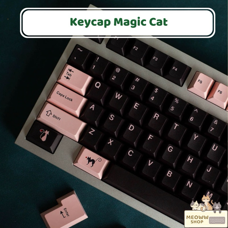 Keycap KJDK Magic Cat Blackpink | Profile cherry | Dyesub | Chơi được ...