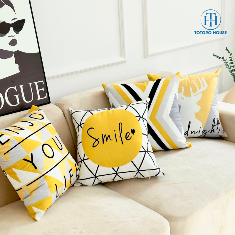 Gối sofa 2 mặt TOTORO HOUSE tựa lưng trang trí decor size 45cm | Shopee ...