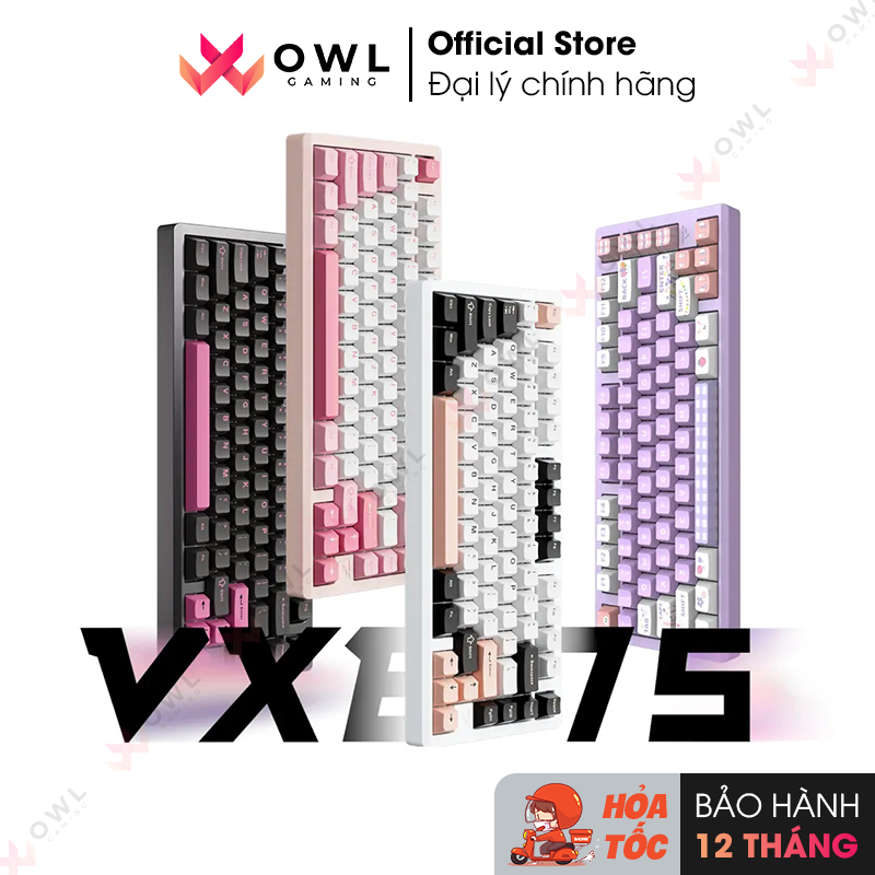 Bàn phím cơ VGN VXE75 (Hàng chính hãng) - Thiết kế vỏ nhôm / Kết nối 3 mode / Hỗ trợ hotswap ...