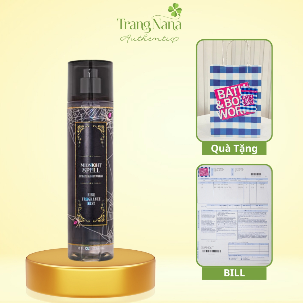 MIDNIGHT SPELL - Xịt thơm body mist hương nước hoa khử mùi cơ thể Bath ...