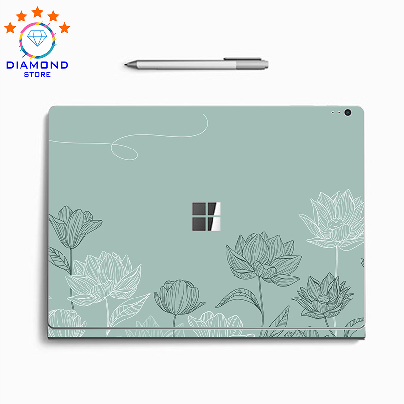 Miếng dán skin mẫu Hoa sen cho Surface Pro / Go / Laptop,...in hình ...