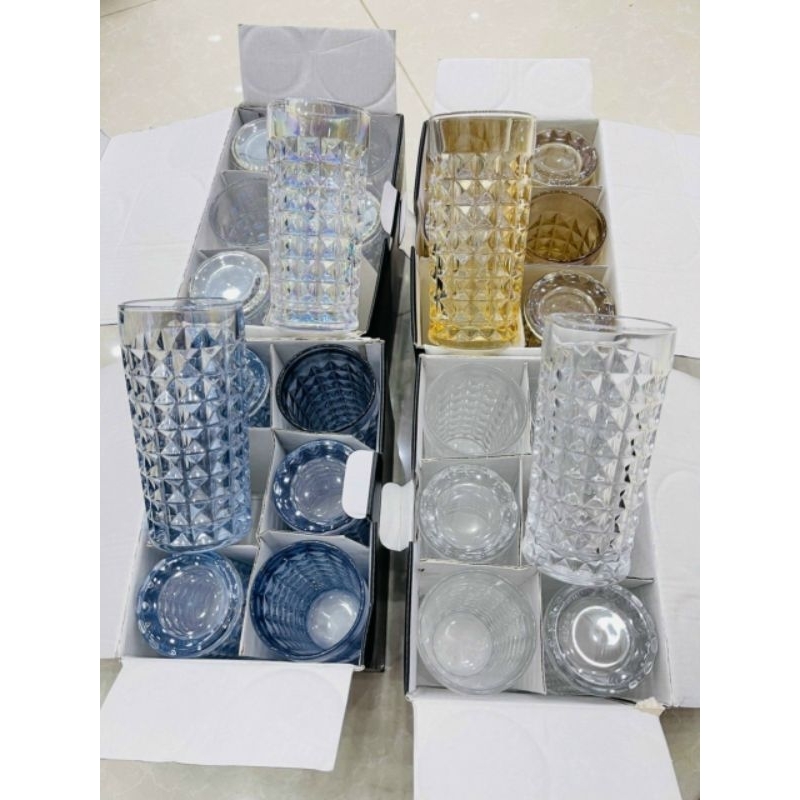 Bộ 6 Ly thủy tinh chịu nhiệt, Ly thủy tinh chịu nhiệt 325ML | Shopee Việt Nam