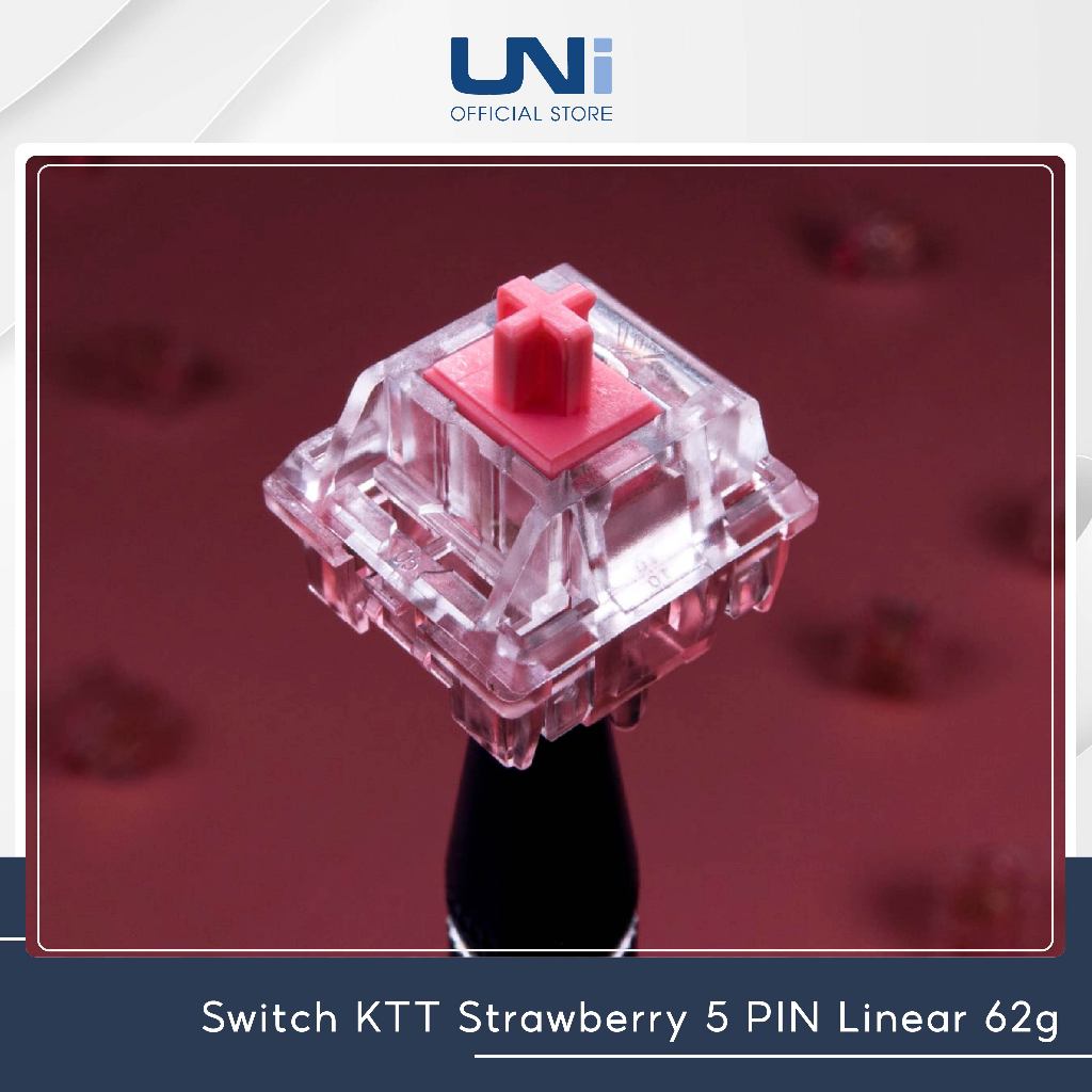 Switch KTT Strawberry 5 PIN Linear 62g công tắc bàn phím Switch KTT Dâu 5 pin Uni Official Store ...