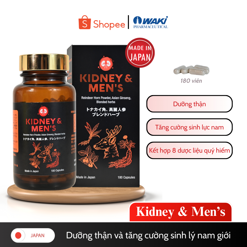 Viên Uống Tăng Cường Sinh Lý Nam KIDNEY & MEN'S Waki Nhập Khẩu Chính ...