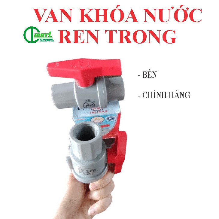 Van Khóa Nước Nhựa Ren Trong PVC Tay Đỏ Taida Đài Loan 27, 34 | Shopee ...