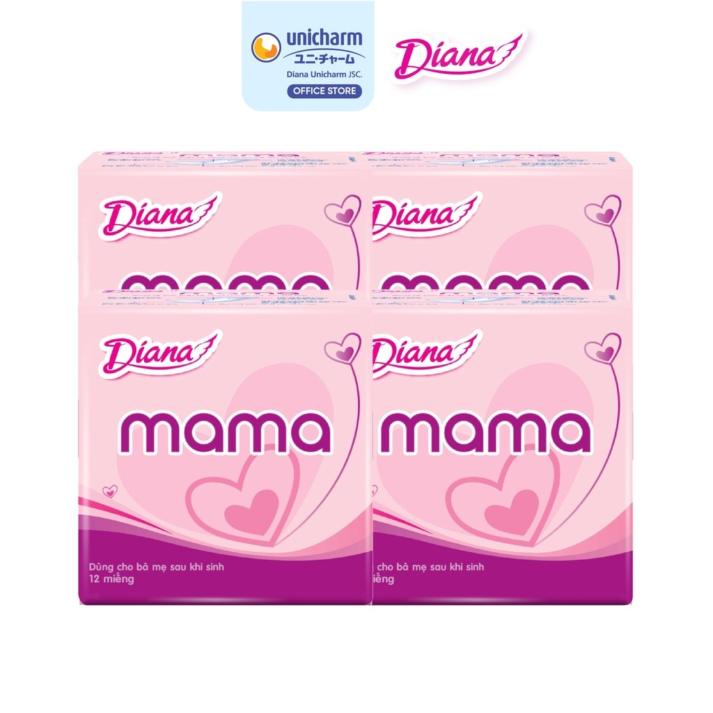 Bộ gói băng vệ sinh Diana Mama 12 miếng/gói | Shopee Việt Nam